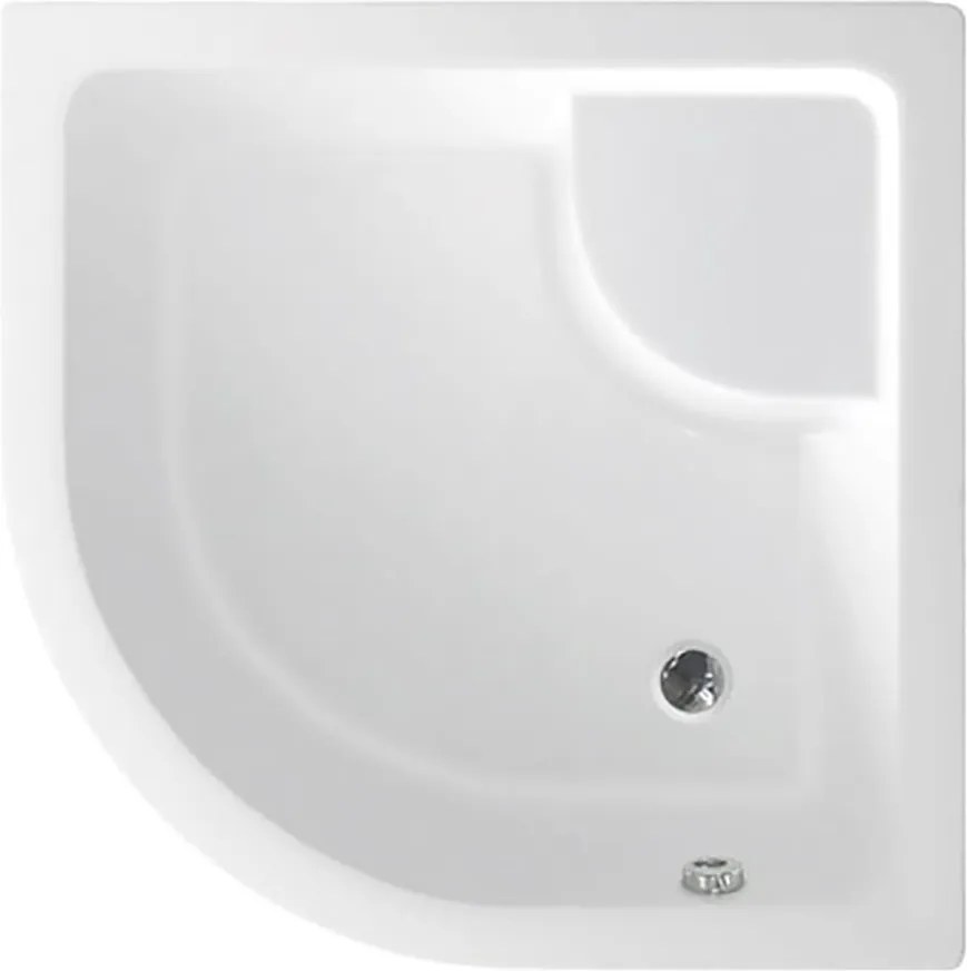 Aqualine Aqualine, Sprchová vanička akrylátová, čtvrtkruh 80x80x28cm včetně nožiček, R550, C83