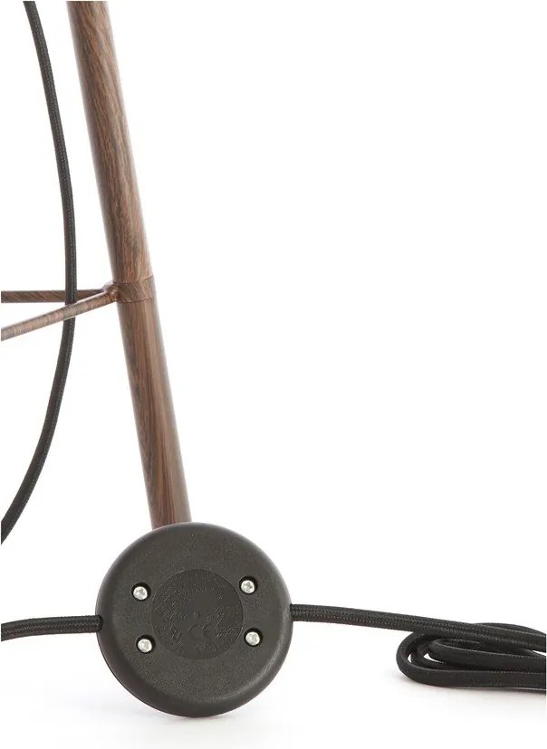 Bílá stojací lampa s textilním stínidlem (výška 133 cm) Bibury – Light &amp; Living