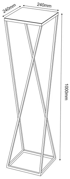 Stojan na květiny 100x24 cm černá