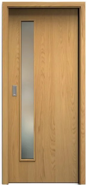 SAPELI ELEGANT KOMFORT M60 - DÝHA - POSUVNÉ DVEŘE VČ. ZÁRUBNĚ - Dub natur Průchozí šířka (cm): 70, Průchozí výška (cm): 197