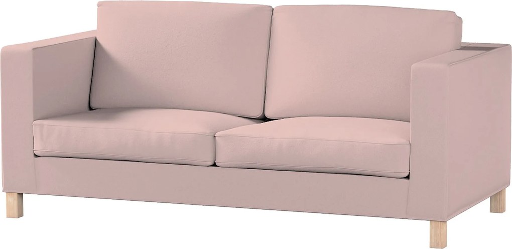 Potah na pohovku IKEA Karlanda rozkládací, krátký barva růžová látka pletený vzor