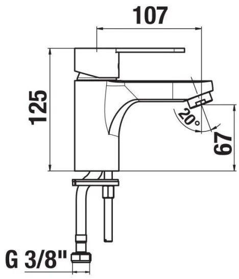 JIKA H3111Z10041101 - Umyvadlová baterie LYRA 12,5 cm lesklý chrom