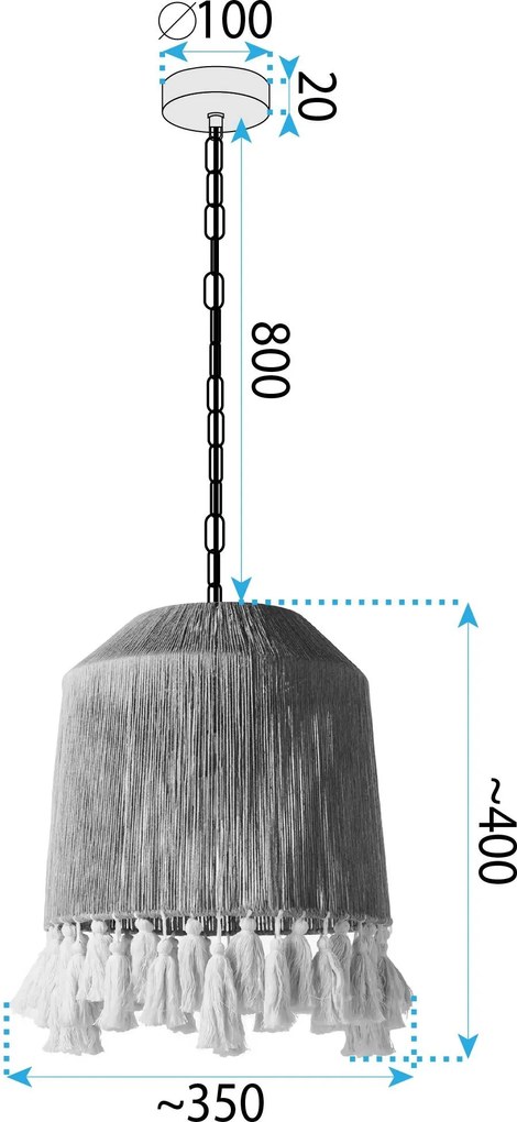 Toolight Závěsné stropní osvětlení APP1734-1CP 30 cm Nature