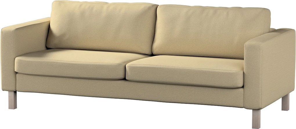 Potah na pohovku IKEA Karlstad 3-místná, nerozkládací, krátký barva zelená látka pletený vzor