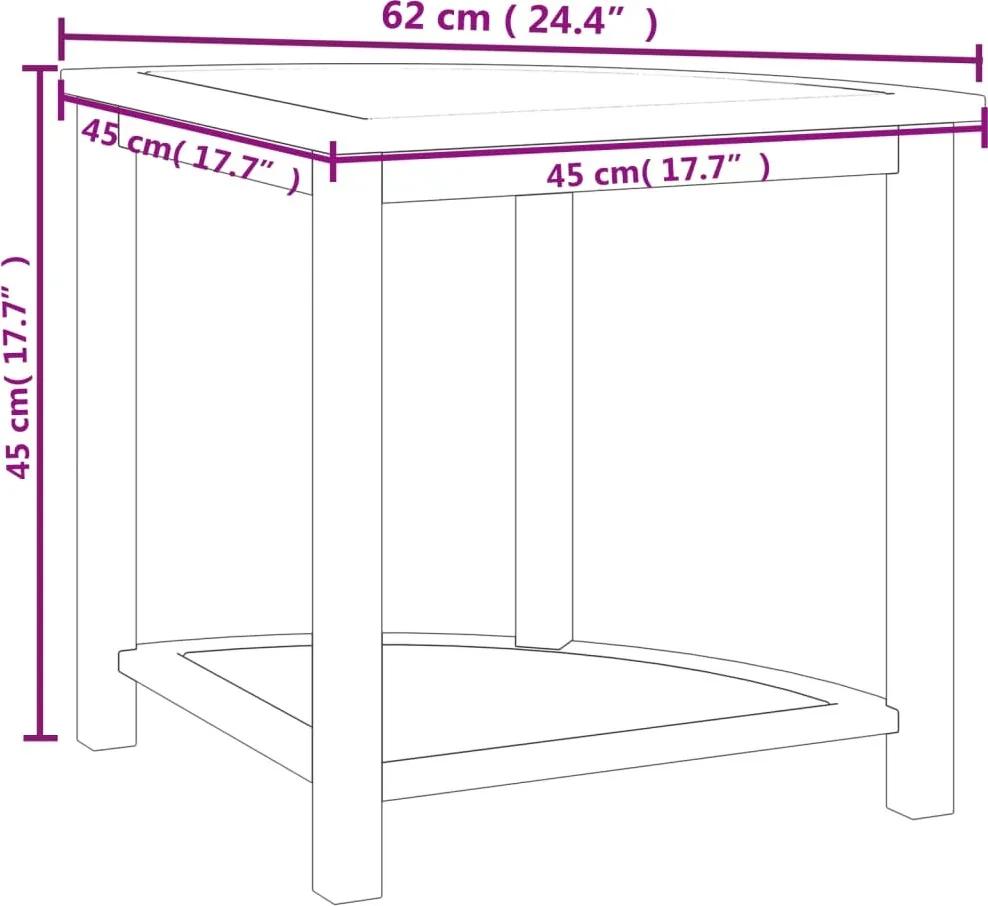 vidaXL Odkládací stolek do koupelny 45x45x45 cm masivní teakové dřevo [340744]
