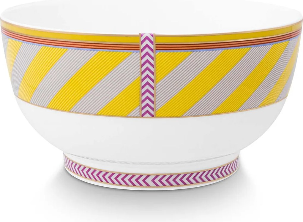 Pip Studio Pip Chique Stripes miska ∅20,5 cm, žlutá (Pip Chique miska ∅20,5 cm)