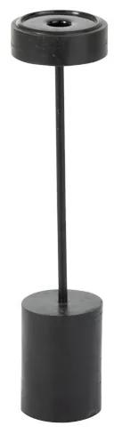 Dřevěný černý svícen  Mango M- Ø  10,5*43 cm