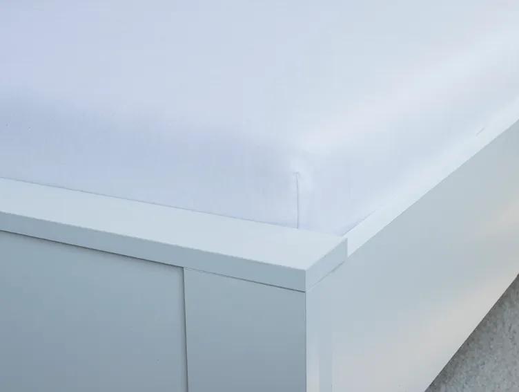 XPOSE® Jersey prostěradlo Exclusive dvoulůžko - bílá 180x200 cm