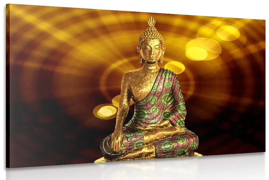 Obraz socha Budhu s abstraktním pozadím Varianta: 120x80