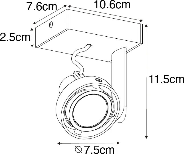 Moderní bodové světlo bílé - Master 50