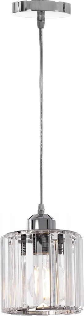 Toolight - Stropní křišťálové svítidlo 1xE27 60W APP508-1CP, chromová, OSW-08549