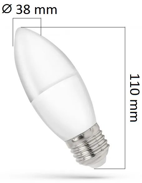 LED žárovka E27 6W 490lm denní, ekvivalent 41W - DOPRODEJ