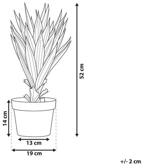 Umělá rostlina v květináči 52 cm YUCCA Beliani