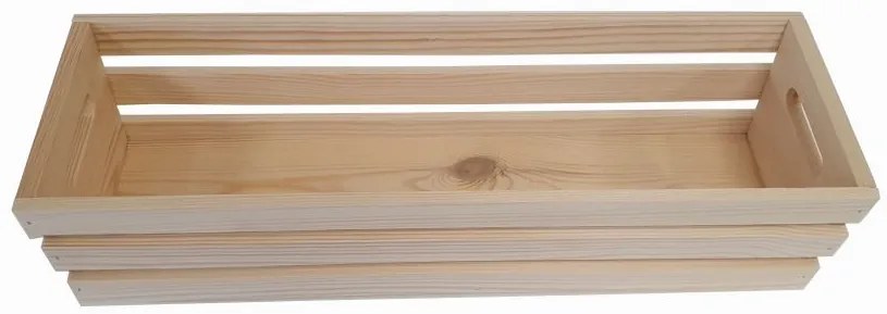 Dřevěný obal na truhlíky, borovice, 49 x 16 x 12,5 cm