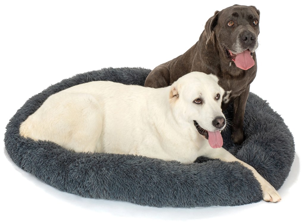 PuppyJoy PuppyJoy, kulatý pelíšek pro psy 120cm PJ-005, velikost XL, tmavě šedá, HOM-50057