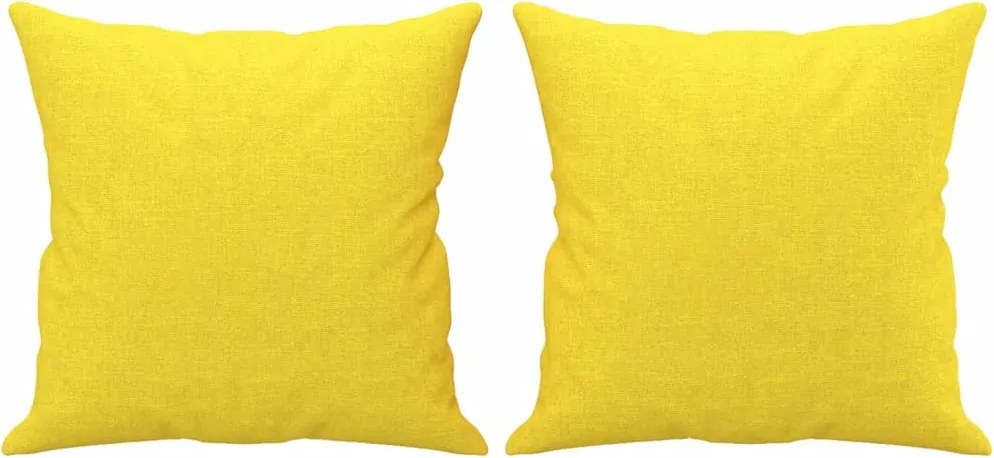 3místná pohovka s polštáři světle žlutá 180 cm textil 3200922