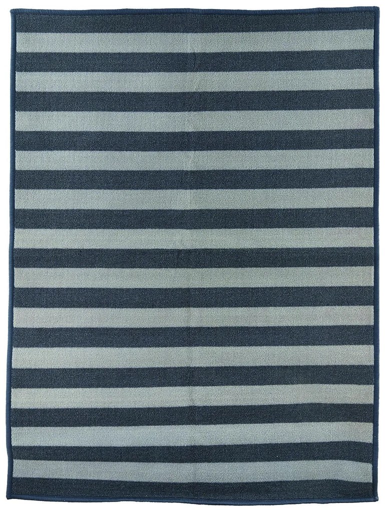 House Doctor Nášlapný kobereček Stripes 90 x 120 cm, šedá barva, textil