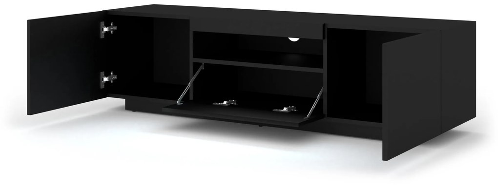 TV stolek/skříňka Aurinko 150 (matná černá). 1083432