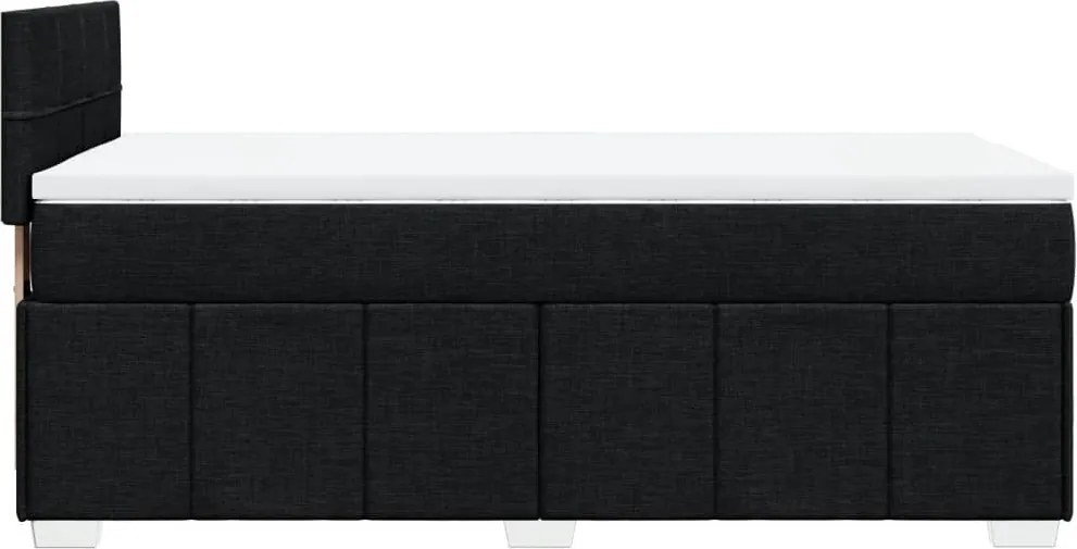 Box spring postel s matrací černá 90x200 cm textil 3286953