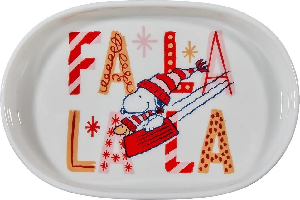 PEANUTS Talířek na šperky oválný "FaLaLaLa" 15 x 10 cm