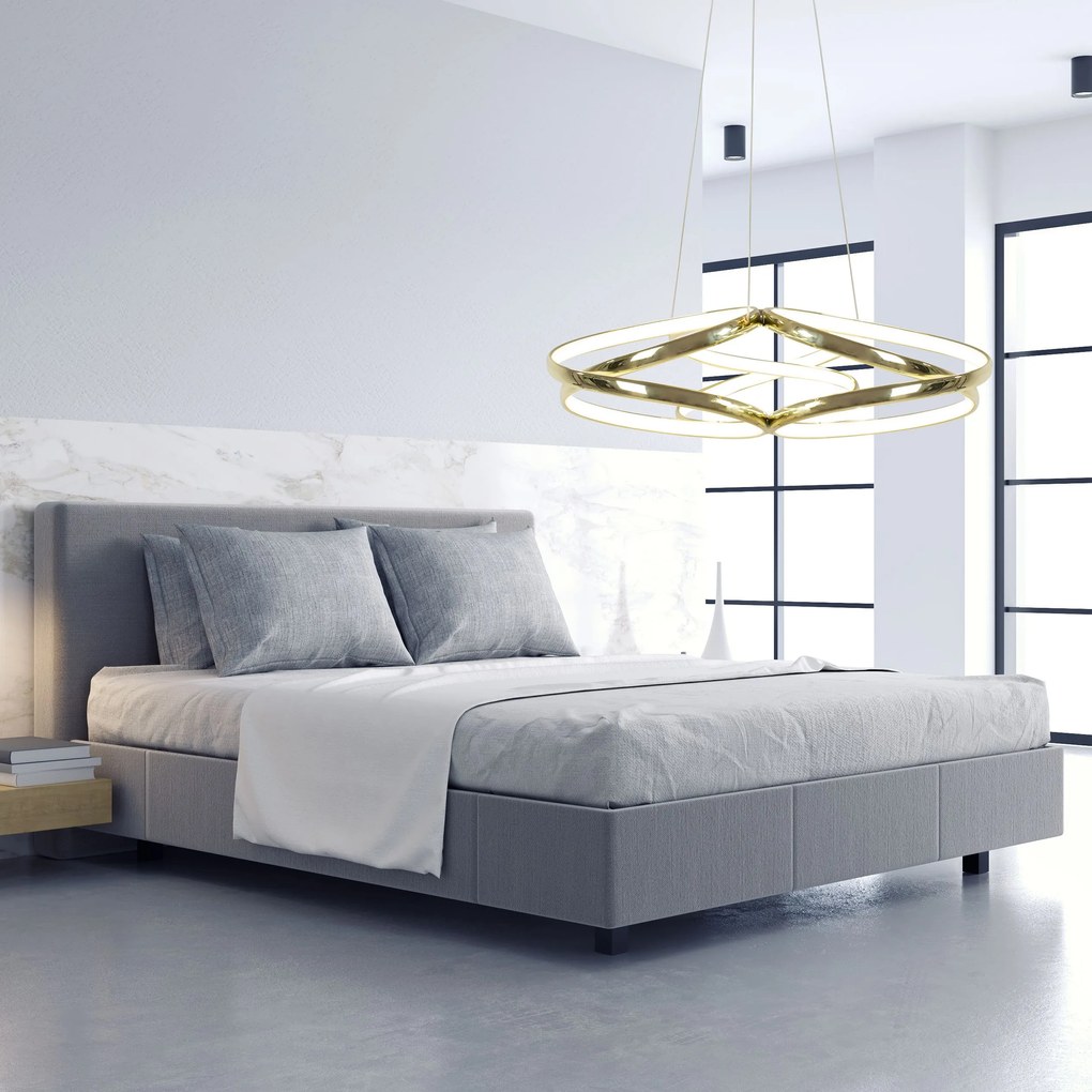 Toolight - LED závěsné svítidlo APP794-CP + dálkové ovládání, zlatá, OSW-04021