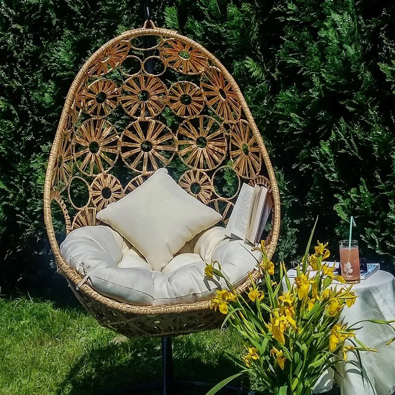 Majowo.cz Závěsné ratanové křeslo IBIZA elegantní dekor