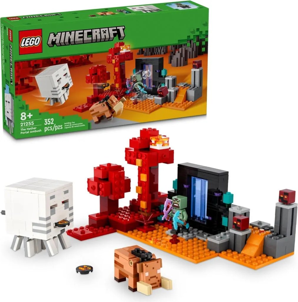 Lego stavebnice lego minecraft 21255 přepadení v portálu do netheru