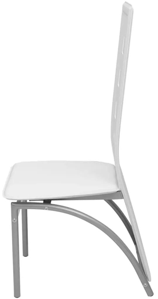 Jídelní židle 4 ks bílé umělá kůže,  243647