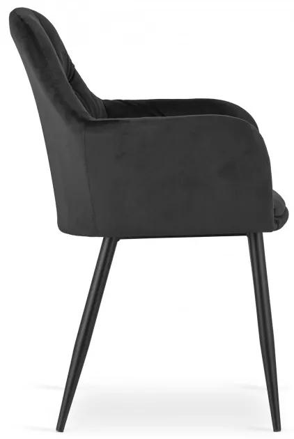 Jídelní židle DAKAR samet - černá