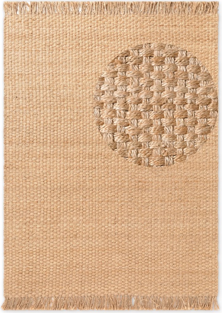 Hanse Home, Kusový koberec Handloom 106335 Fjord Natural Gold, 160x230, béžová, chodba / předsíň