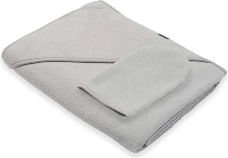 Dětská froté osuška s kapucí New Baby BASIC 100x100 šedá