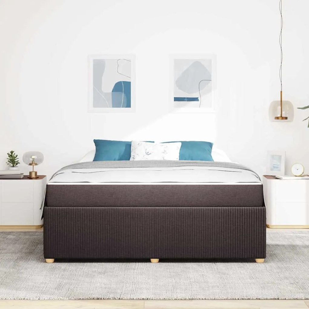 Rám postele Tmavě hnědá 180 x 200 cm textil 3398421