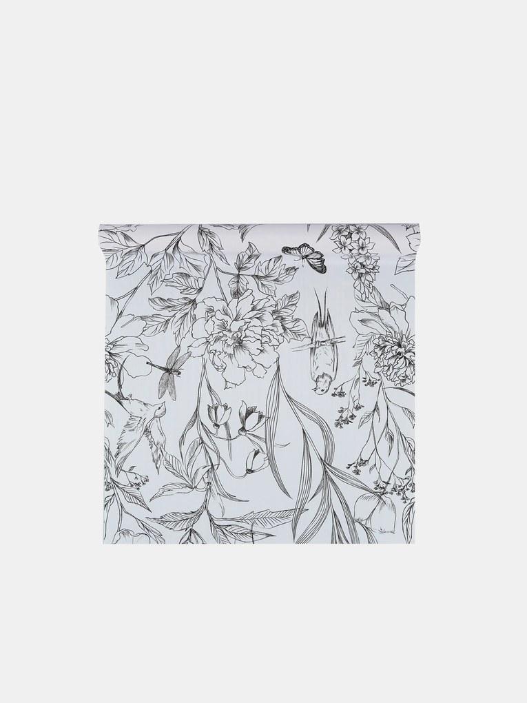 Sinsay - Samolepicí tapeta s květinovým motivem - béžová