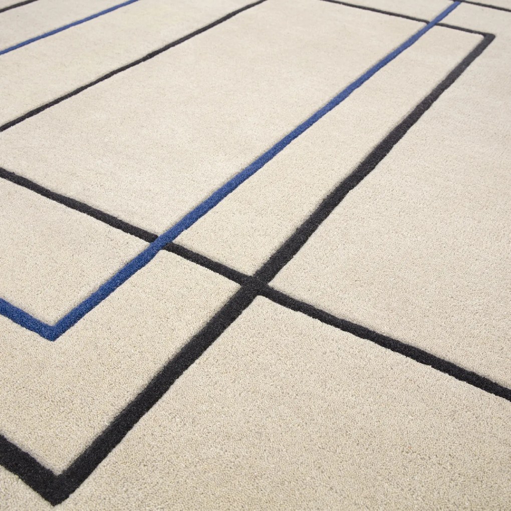 Tribeca Design Kusový koberec Jigsaw Outline Blue Rozměry: 200x290 cm