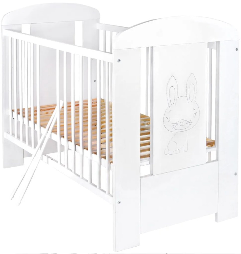 Dětská postýlka New Baby Králíček standard bílá