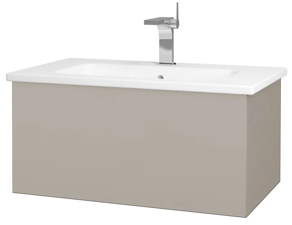 Dřevojas Koupelnová skříň VARIANTE SZZ 80 (umyvadlo Euphoria) Varianta: N01 Bílá lesk / D16 Beton tmavý