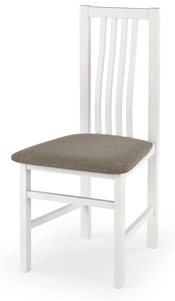 Židle do jídelny Dřevěný čalouněná Buk Bílý ARIA