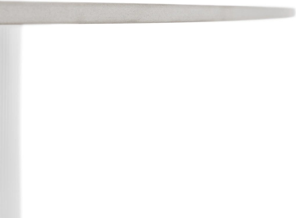 Jídelní stůl, bílý mramor/MDF, průměr 120 cm, MAHIR TYP 1