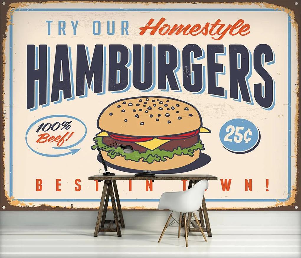 Fototapeta - Rychlé občerstvení - Nejlepší Hamburgery (152,5x104 cm)