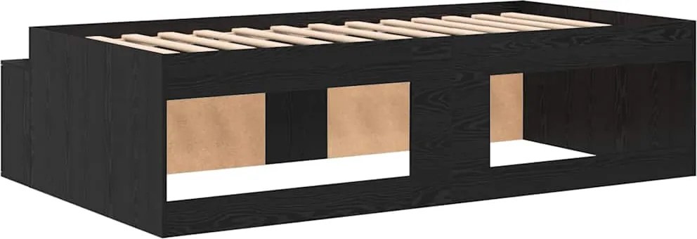 Rám postele se zásuvkou Černý dub 90 x 200 cm Kompozitní dřevo 3335190
