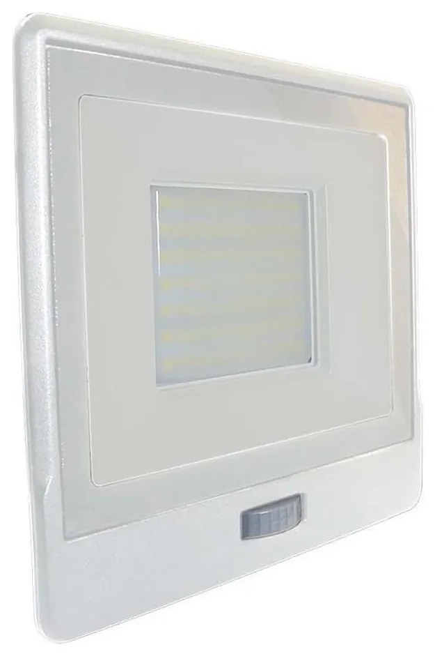 LED Reflektor se senzorem LED/50W/230V 4000K IP65 bílá
