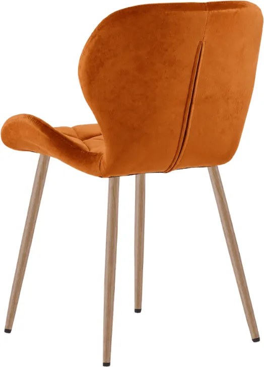 Jídelní židle MANGO VELVET, terakotová