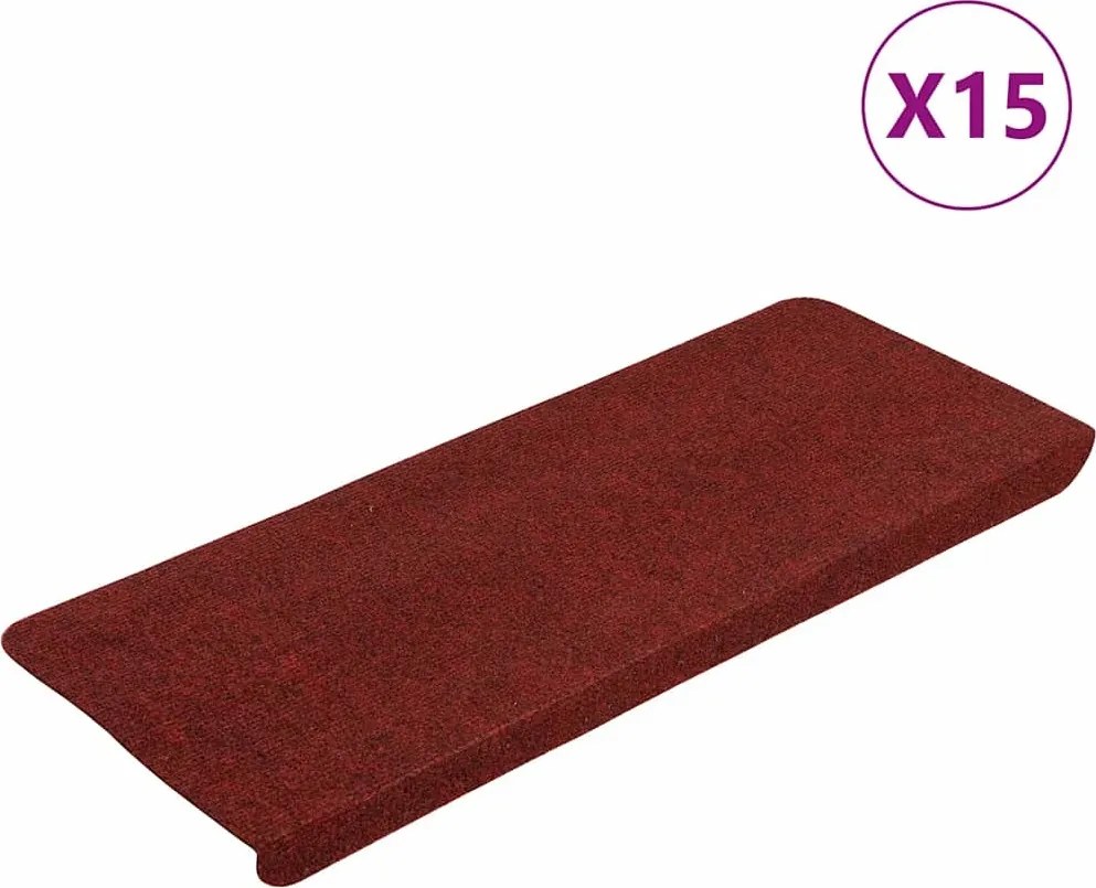 vidaXL Samolepicí nášlapy na schody 15 ks 65x24,5x3,5 cm [343478] Barva: Černá