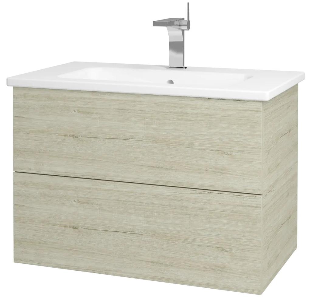 Dřevojas Koupelnová skříň VARIANTE SZZ2 80 (umyvadlo Euphoria) Varianta: N01 Bílá lesk / D10 Borovice Jackson