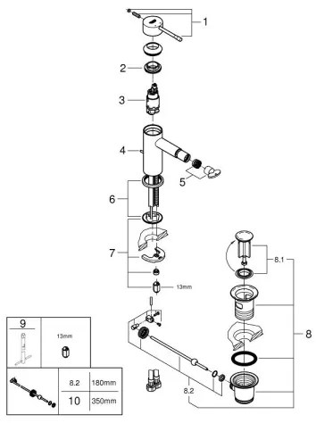 GROHE 32935001 - Bidetová baterie ESSENCE DN 15 lesklý chrom