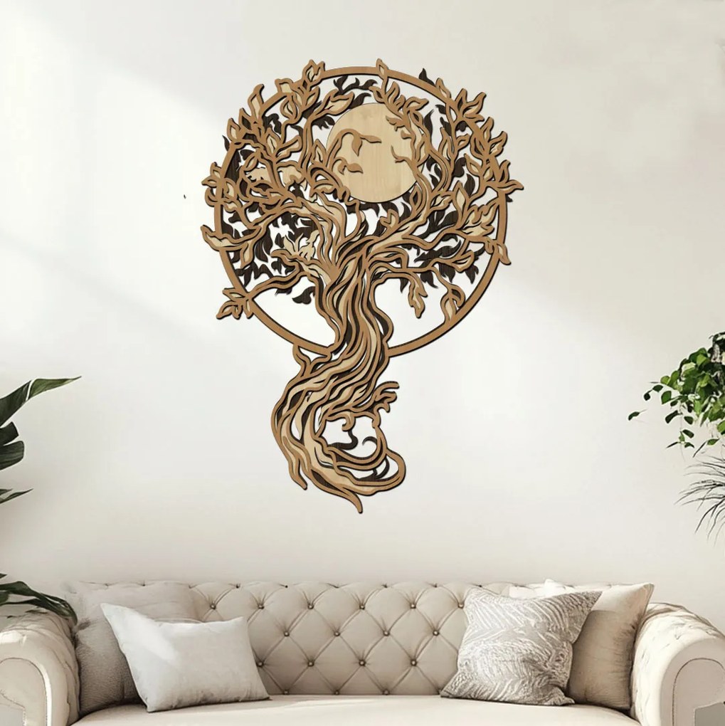 dřevo života 3 vrstvý dřevěný strom ROVNOVÁHY Zvolte rozměr (cm): 43x60, Zvolte barvu dekoru: Dub Sonoma-Wenge