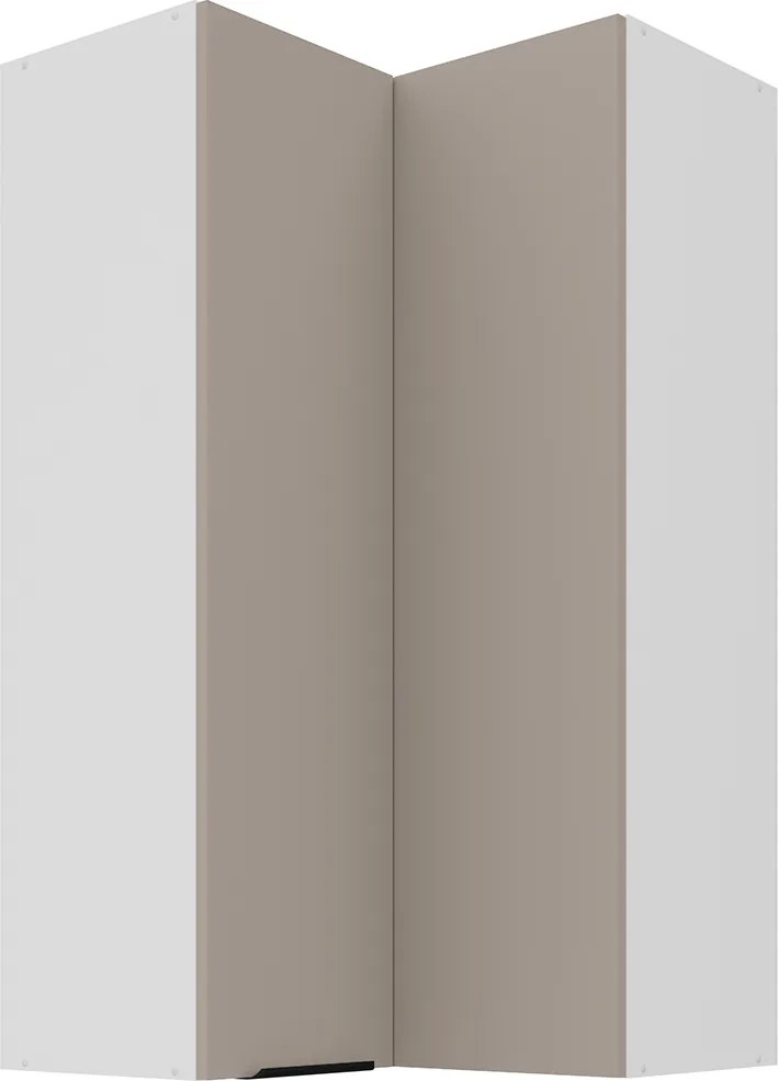 ARIA lb | horní kuchyňská skříňka 60x60 GN-108 2F (90°) rohová s policemi | EXTRA VYSOKÁ | 60x60 cm | bílá/béžová