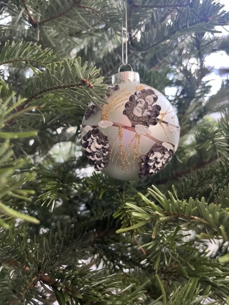 Vánoční skleněné koule  Bloomingville Skanny Ornament | barevná