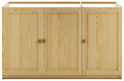 Drewmax KW111 - Kuchyňská skříňka z masivní borovice 120x50x80cm - Borovice