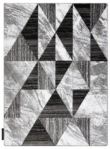 Kusový koberec ALTER Nano trojúhelníky šedý